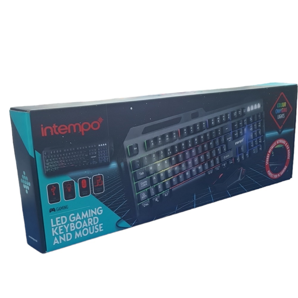 New Intempo Metallic Keyboard and Mouse Set - Own4Less